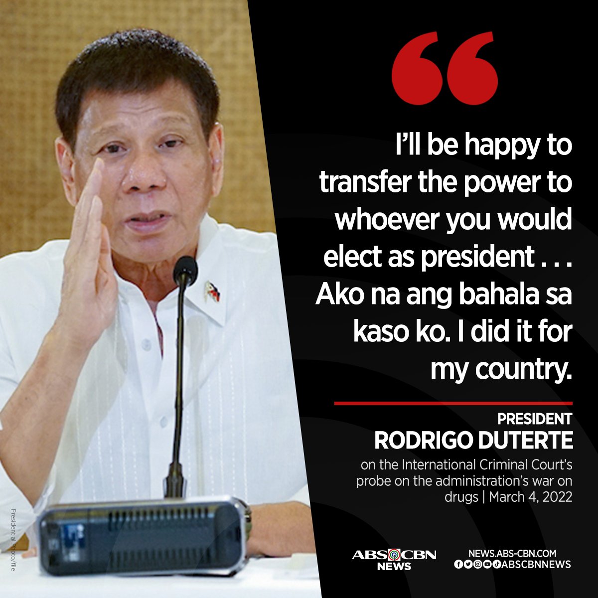 Abs Cbn News On Twitter I Did It For My Country Hindi Nababahala