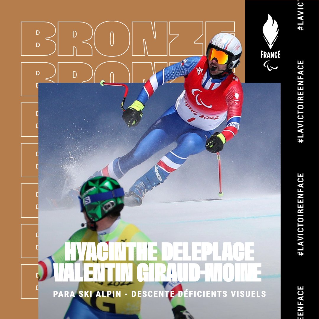 Equipe France on Twitter: "🇫🇷 LE BRONZE POUR HYACINTHE DELEPLACE 🥉 Notre para skieur et son ...