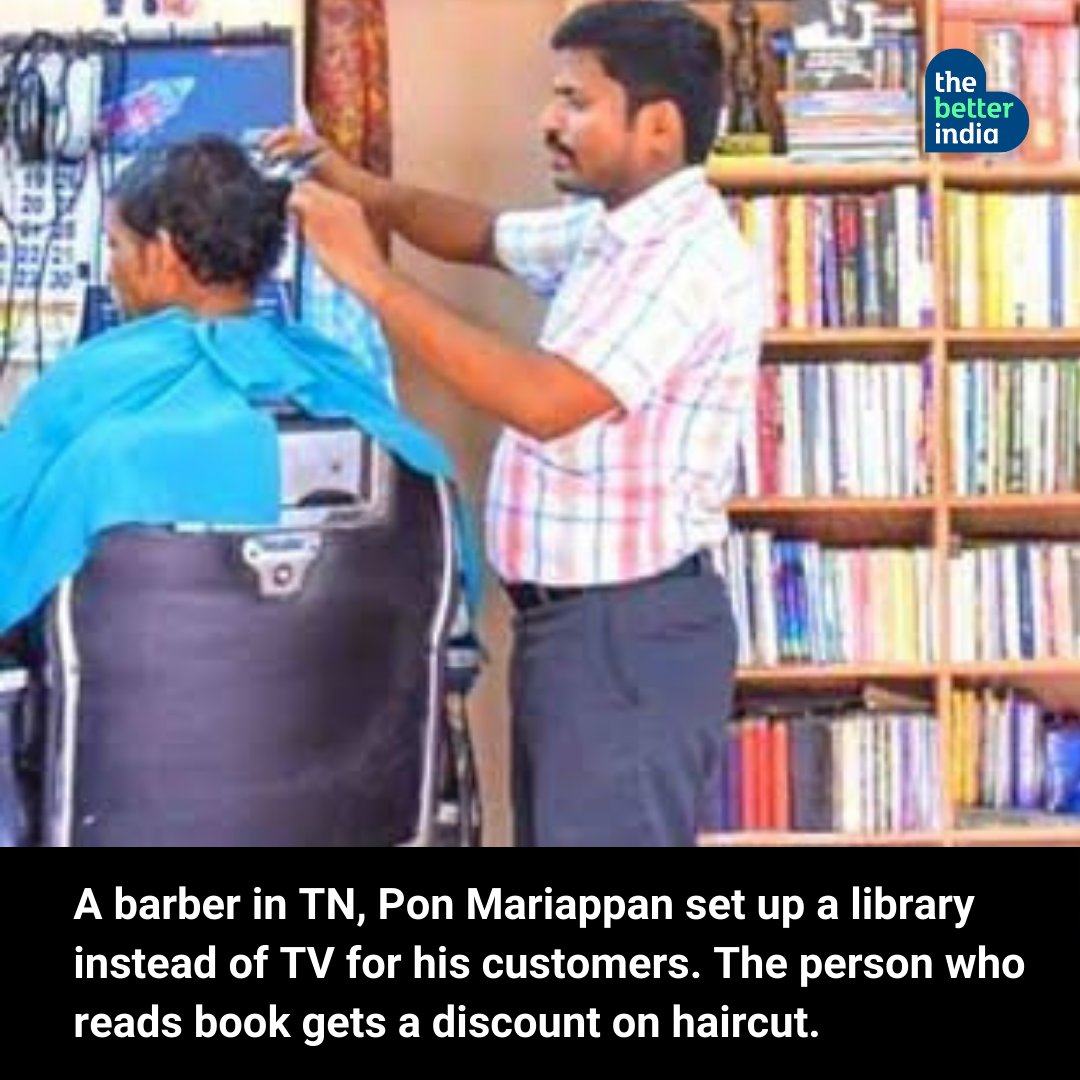 The Better India on Twitter: "For his customers of Millerpuram in Thoothukudi, hairdresser Pon ...