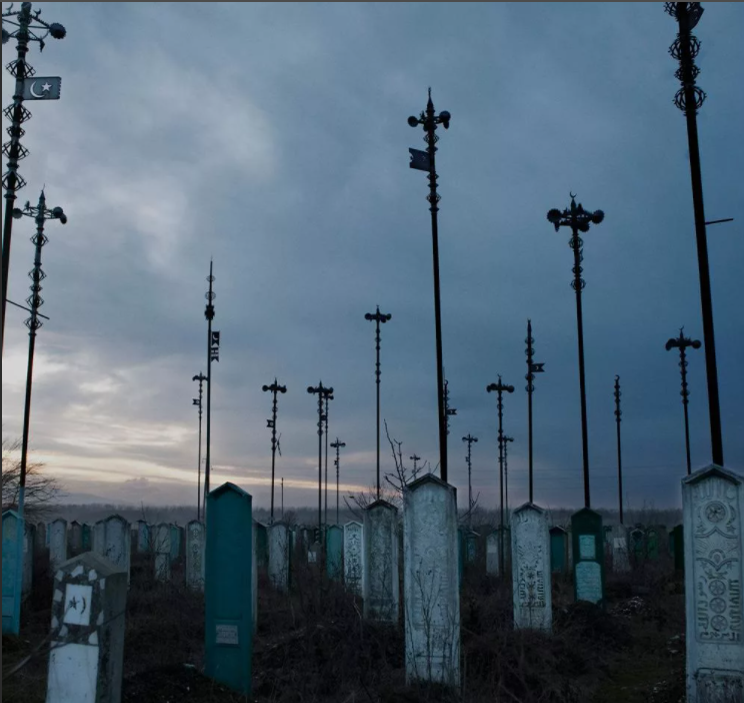Chechen Graves of Martyrs, the poles are called "ХIолламаш" (Hollamash ...