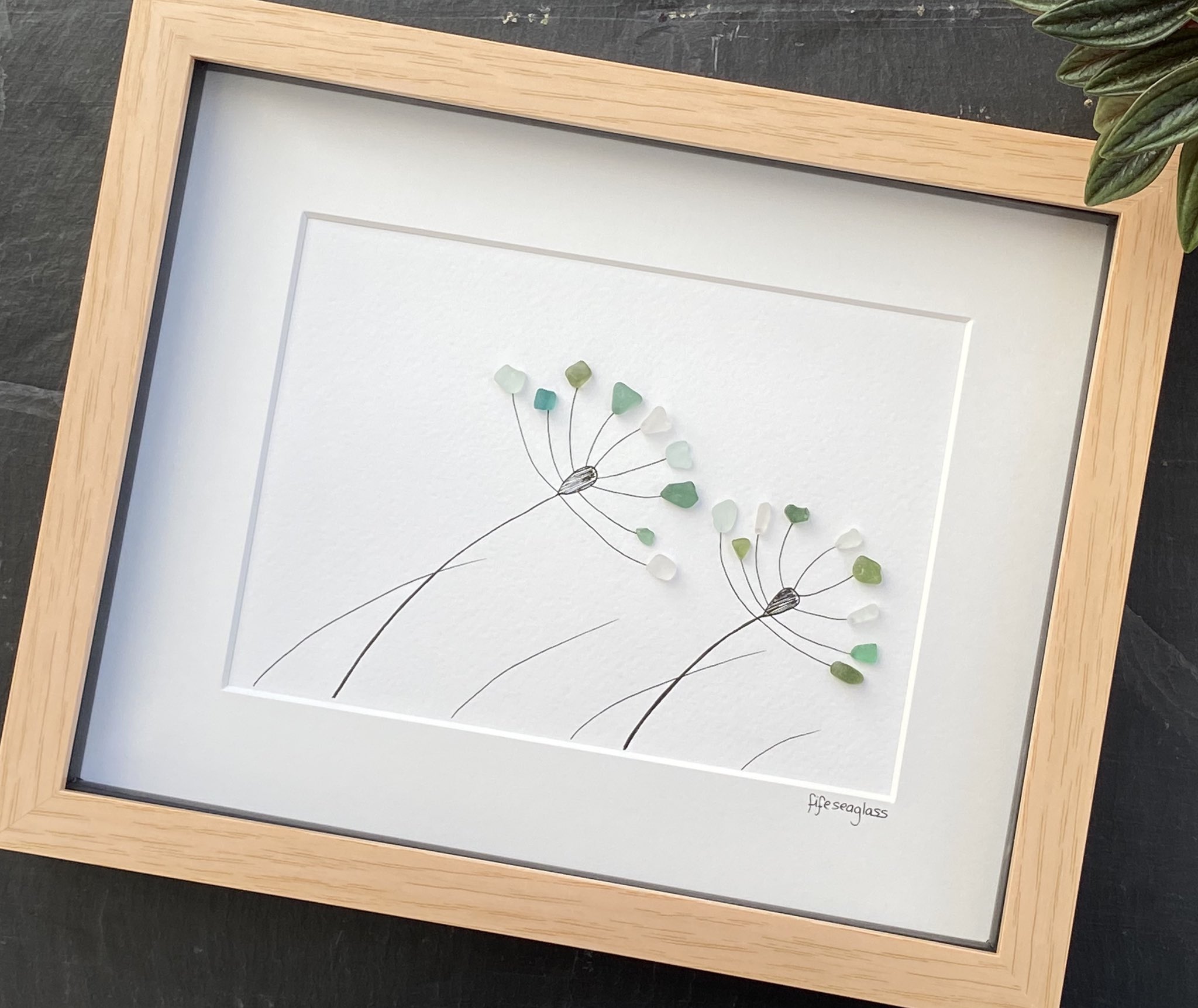 Glass Art Glass Sculptures & Figurines sea glass art flowers sea ...