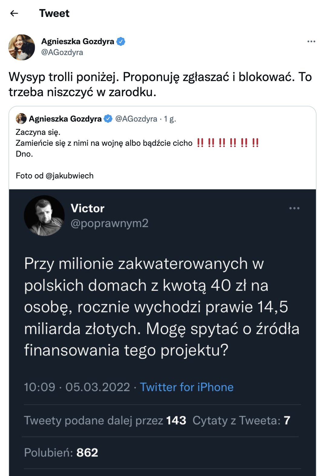 Wojciech Sumlinski on Twitter: "Red. Gozdyra nawet na Twitterze prezentuje typową dla mediów ...