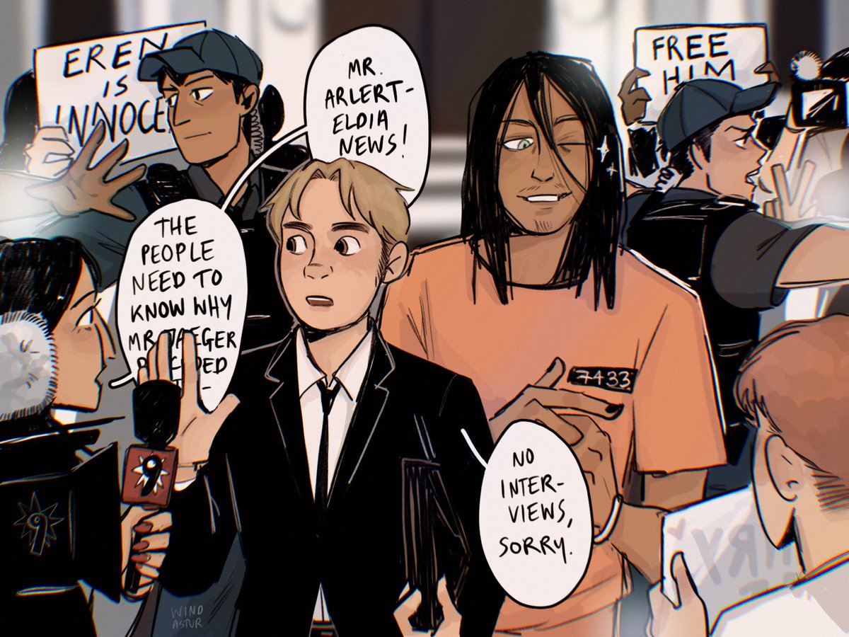 「end of day one for the trial of eren vs the people (1/2) 」alix ༄の漫画