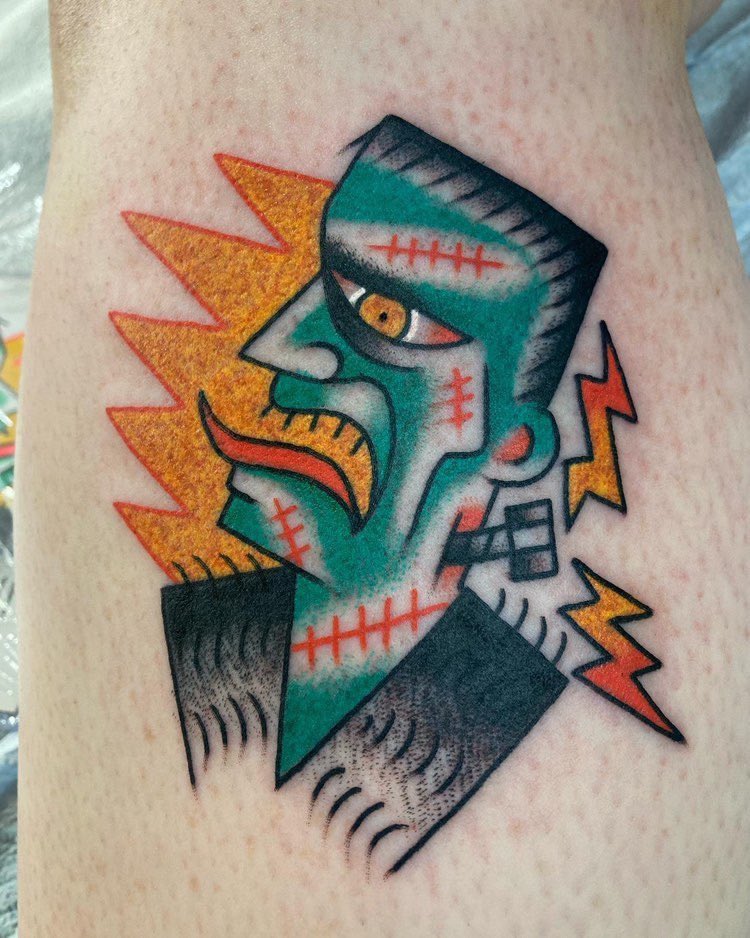 Traditional Frankenstein Tattoo