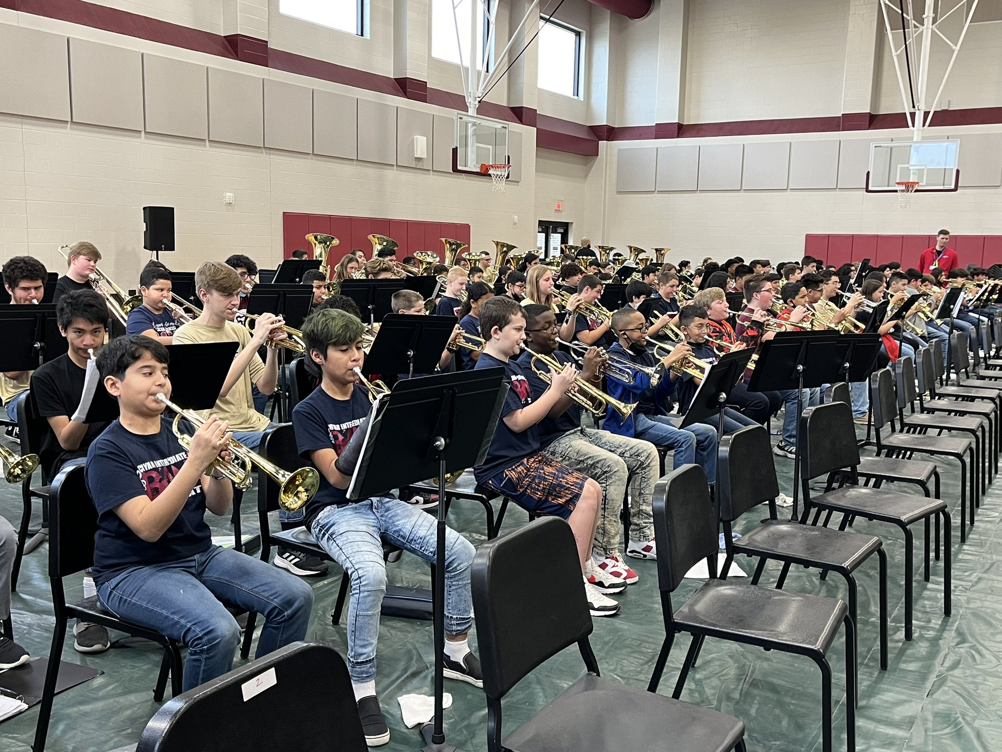 Holly Cook on Twitter: "Lots of Cryar band students at the Conroe Feeder Megaband! @CryarCISD ...