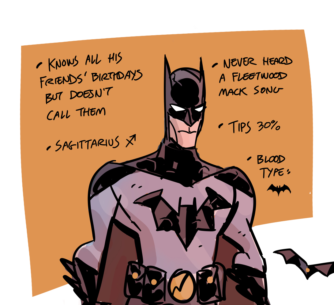 「Got loaded and designed a Batman 」Dan Schkadeの漫画