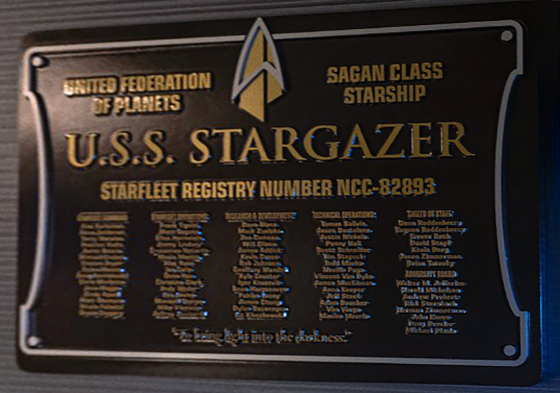 Star Trek Dedication Plaques