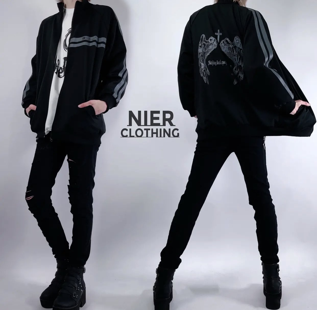 NieR Clothing on Twitter: "🎁本日〆切プレゼント企画🎁 HIGH-NECK ZIP OUTER【WING】 ユニセックスアイテムです🐰 応募方法 フォロー(@NieR ...