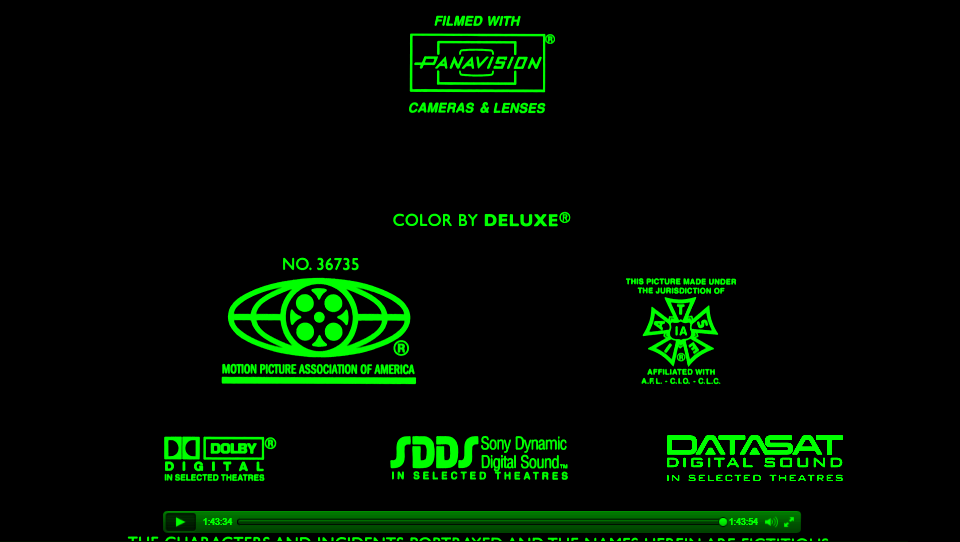 Filmed With Panavision Credits