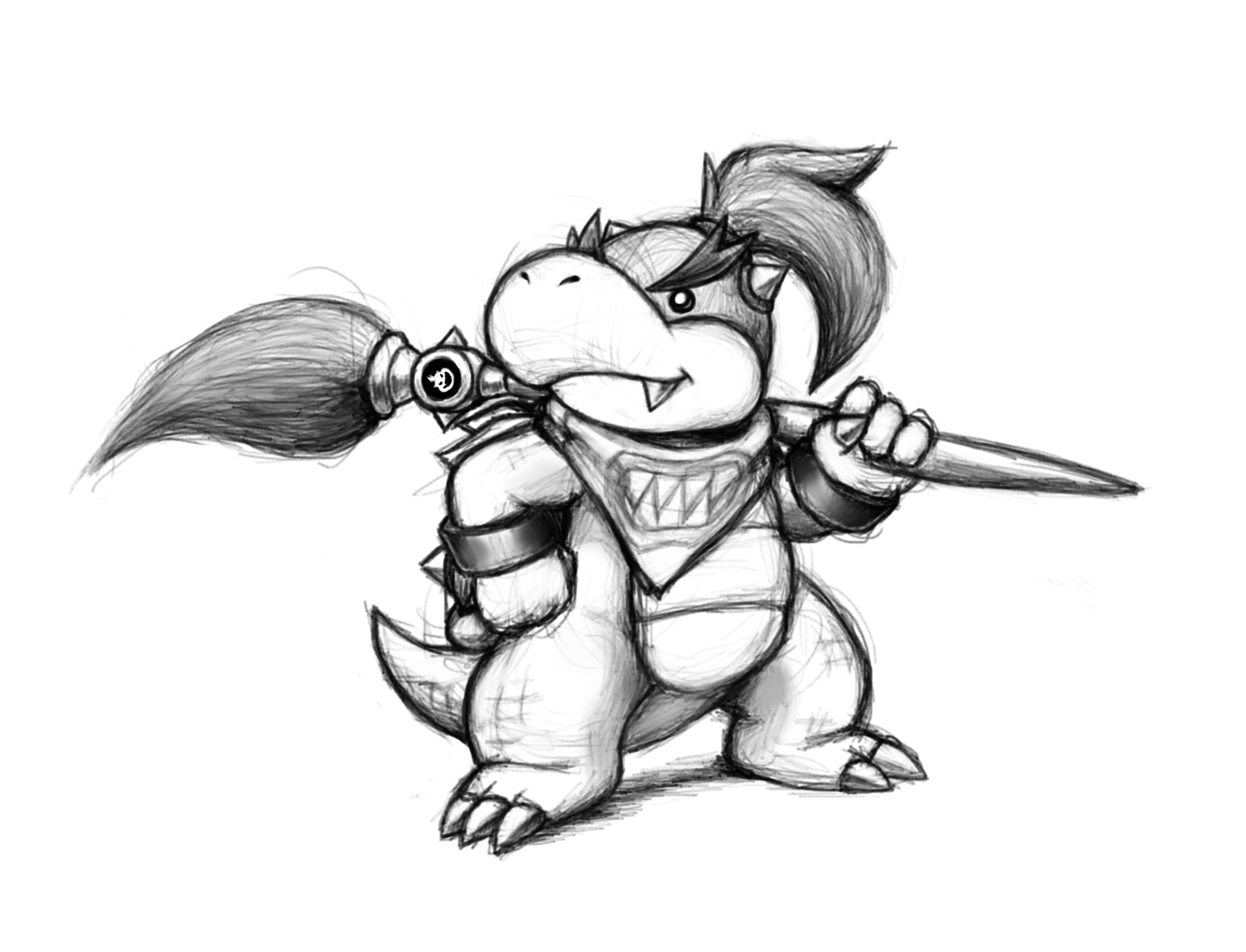 Bowser Jr Drawings