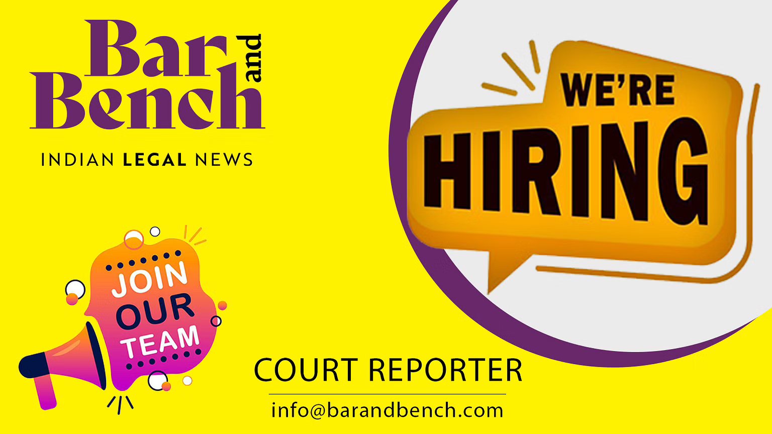 Bar And Bench On Twitter We Are Hiring Bar And Bench Seeks Reporters For