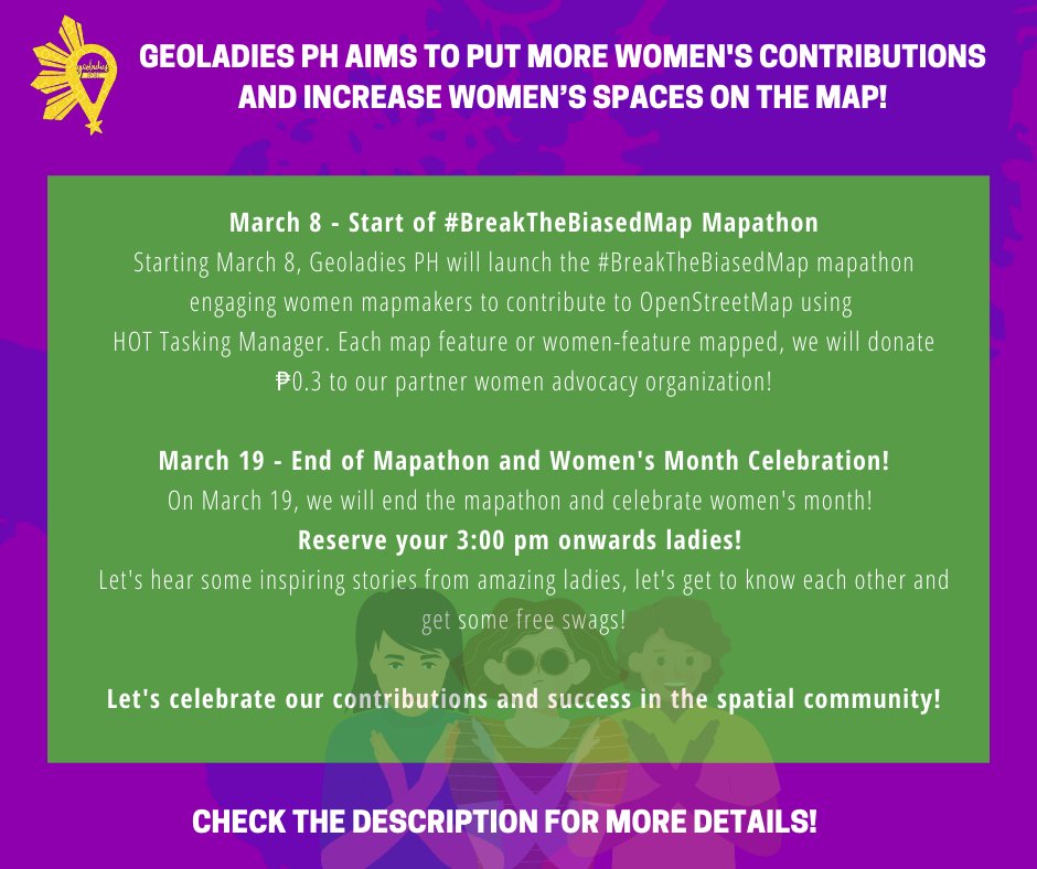 Geoladies PH on Twitter: "We're launching the #BreakTheBiasedMap Mapathon engaging women ...