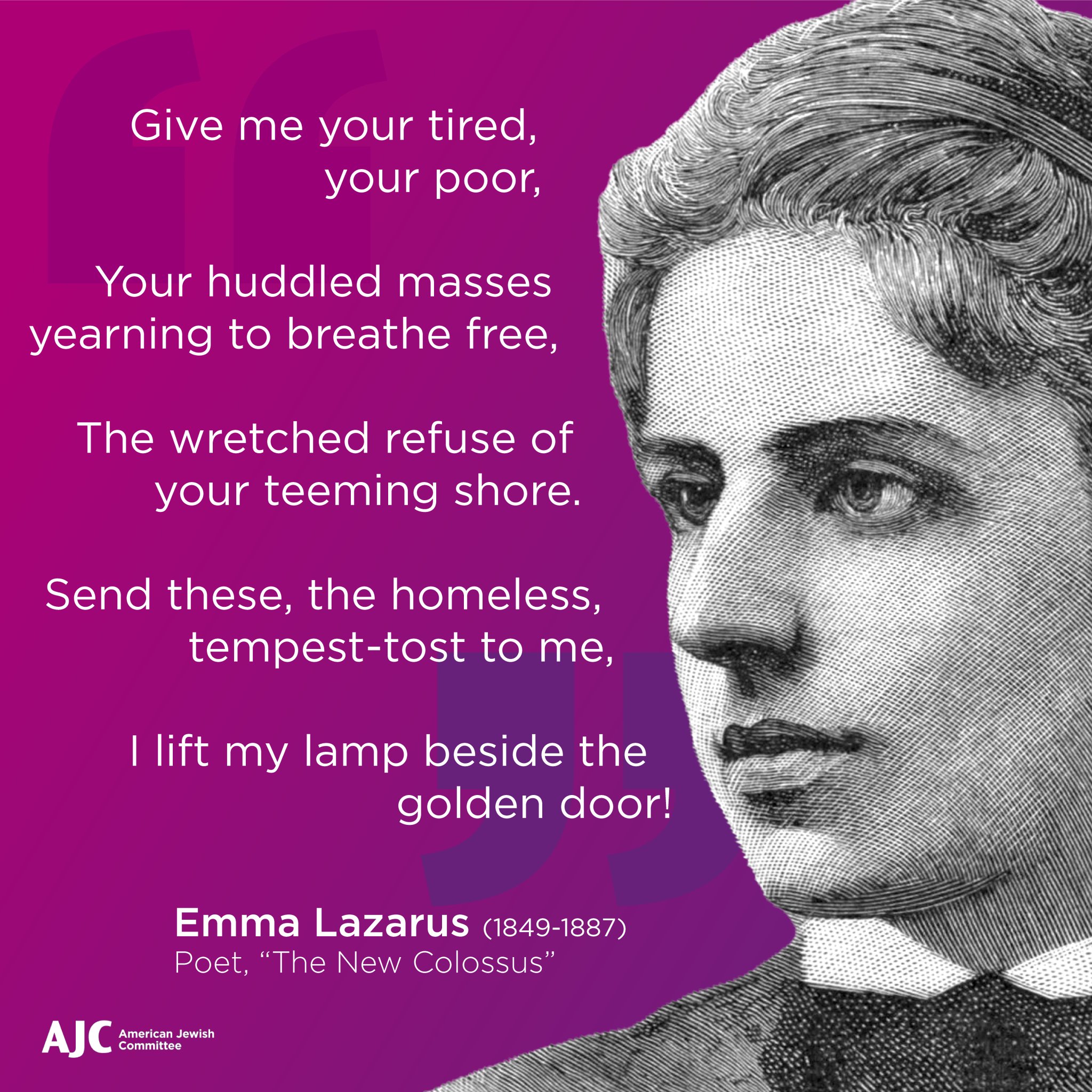 American Jewish Committee on Twitter: ""The New Colossus," the poem at ...