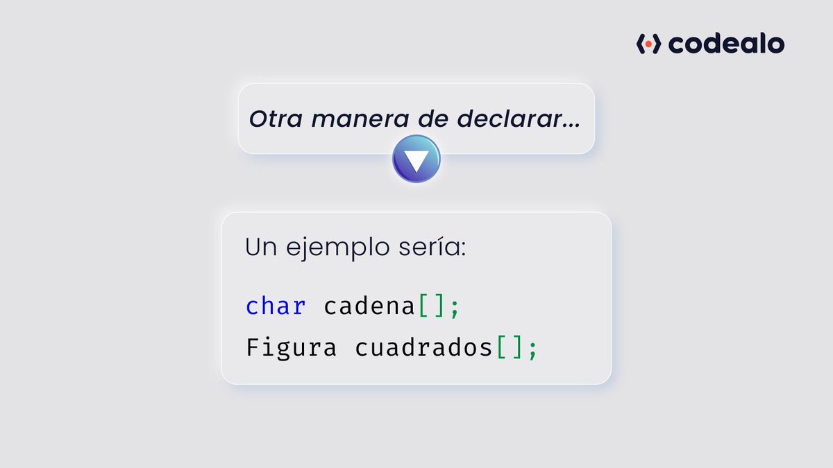 Codealo on Twitter: " ️¿Qué es un array? Se utilizan para agrupar objetos. Se pueden declarar ...