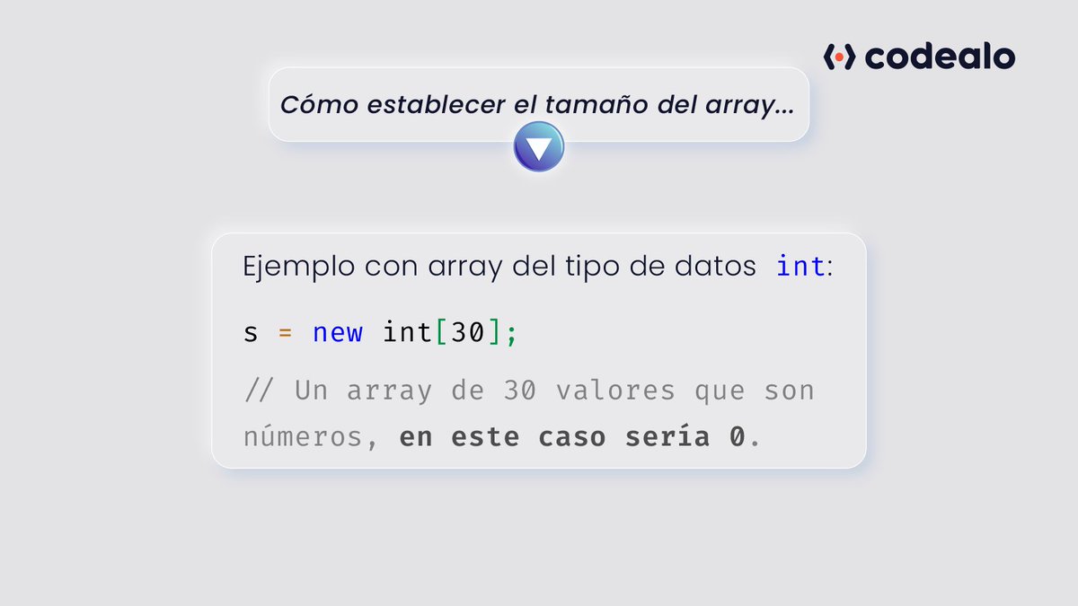 Codealo on Twitter: " ️¿Qué es un array? Se utilizan para agrupar objetos. Se pueden declarar ...