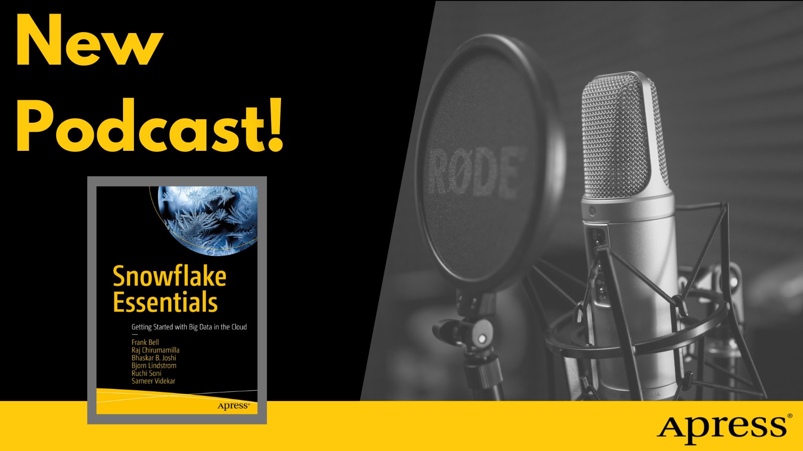 Apress on Twitter: "Interested in #Snowflake? Author Frank Bell talks about his new book ...