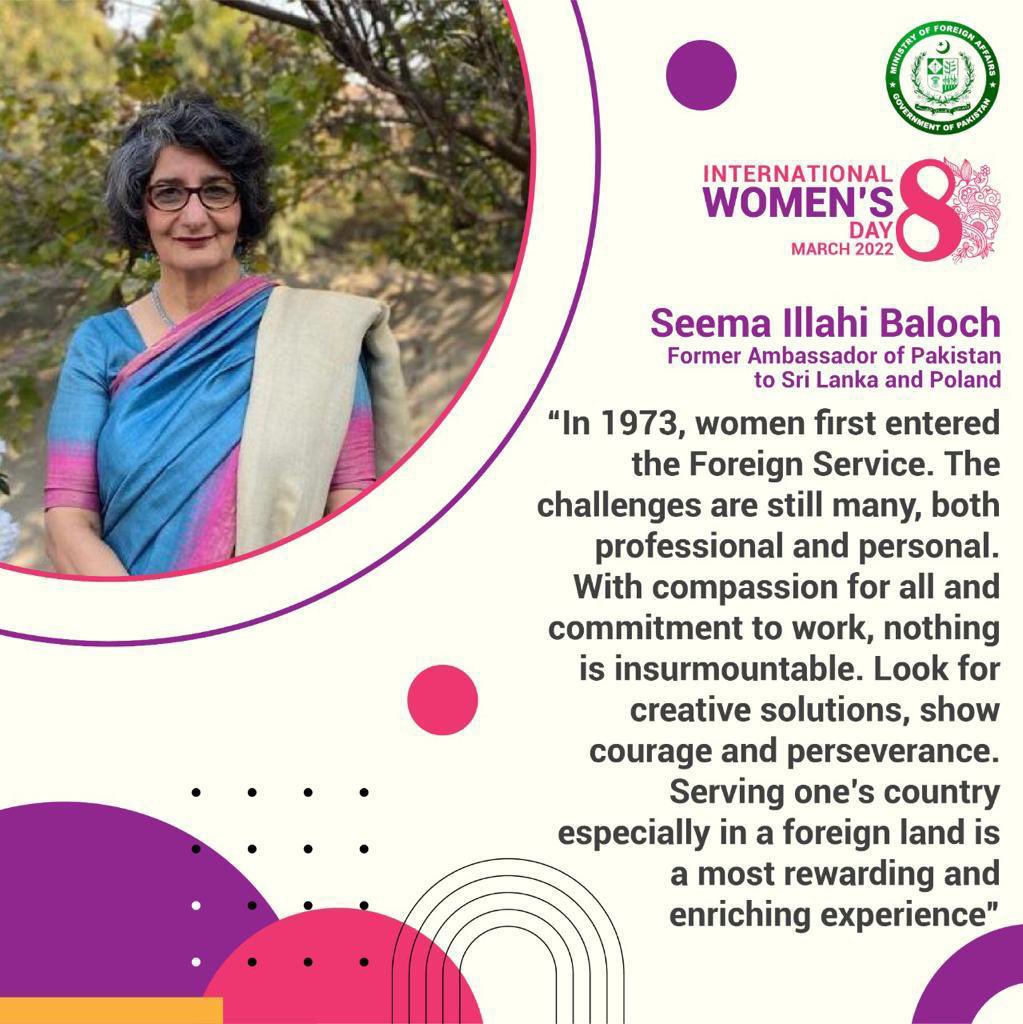 Spokesperson 🇵🇰 MoFA on Twitter: "💬: Message by Her Excellency Ambassador Seema Illahi Baloch on ...