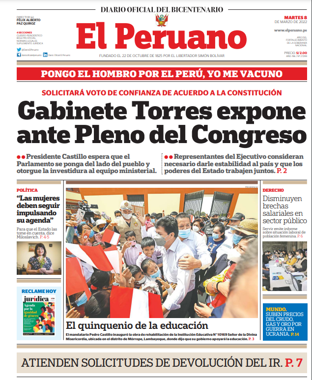 El Diario El Peruano _ El Peruano Diario Oficial – VJMGU