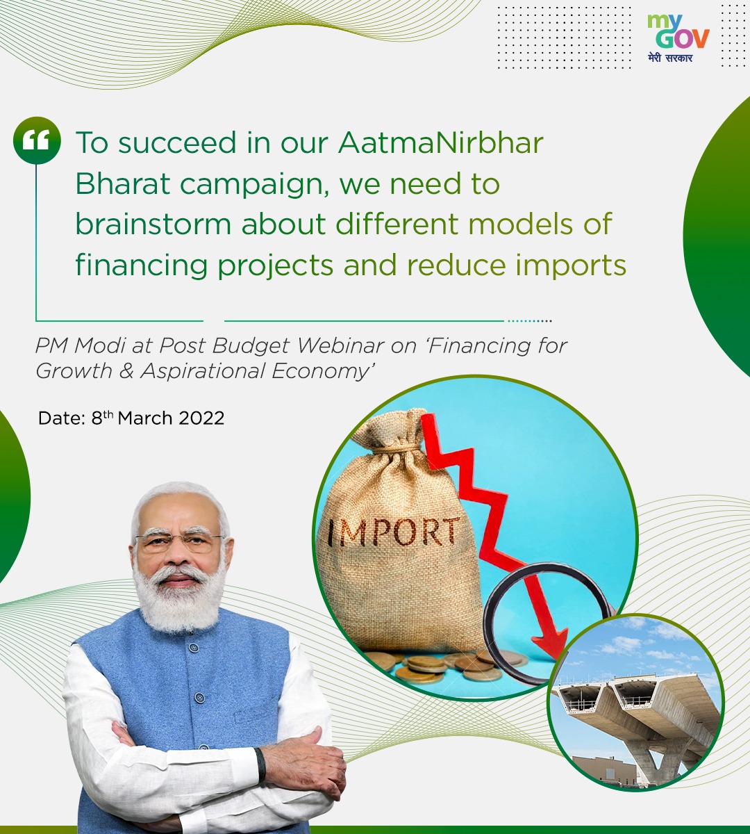MyGovIndia on Twitter: "PM @narendramodi addressed the post-budget webinar on ‘Financing for ...