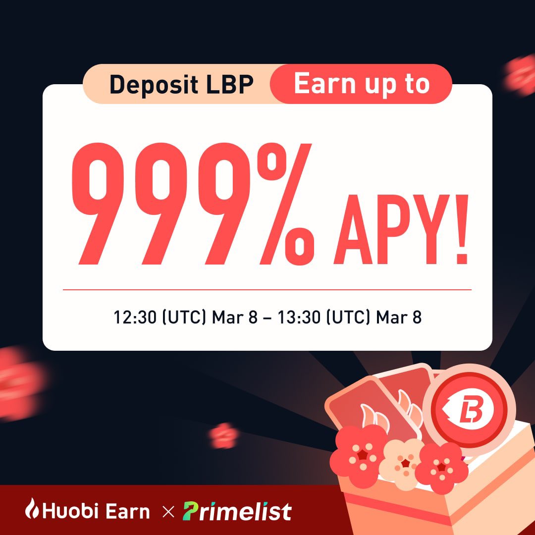 Launchblock.com on Twitter: "Event 1: Enjoy Up to 999% APY on LBP with Huobi Earn 🚀 Launch Time ...