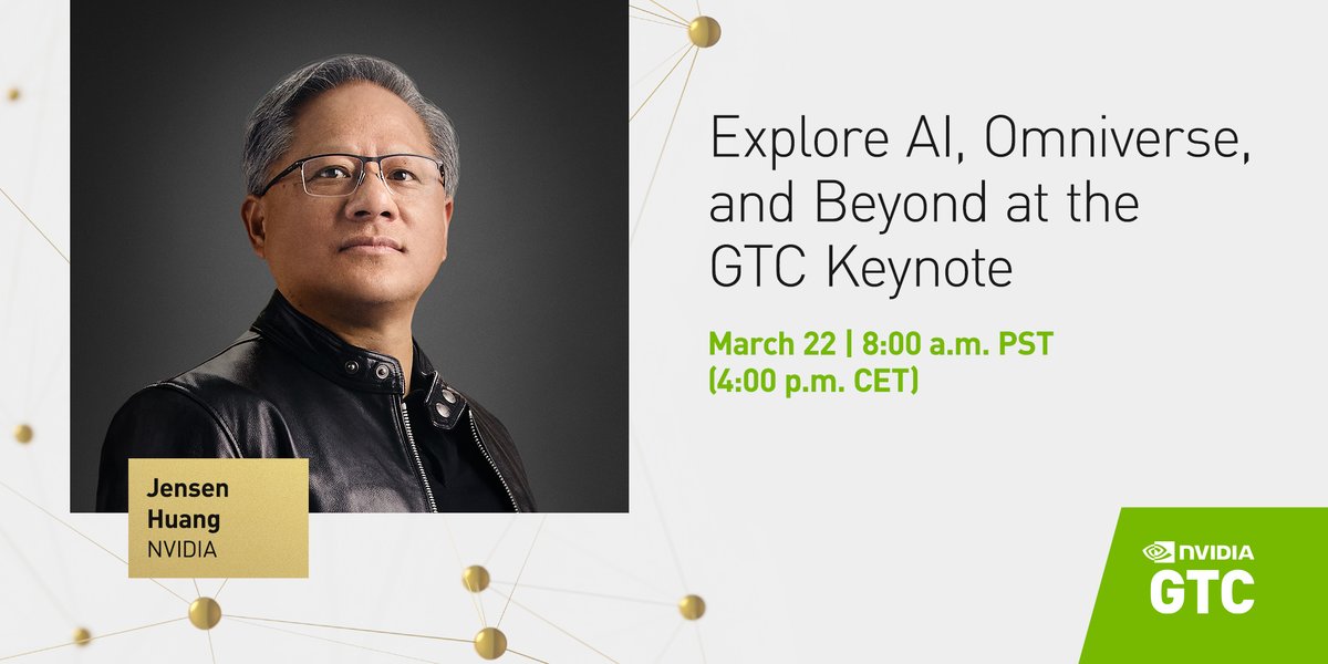 NVIDIA GTC on Twitter: "Join NVIDIA CEO Jensen Huang at the #GTC22 keynote to see how NVIDIA’s ...