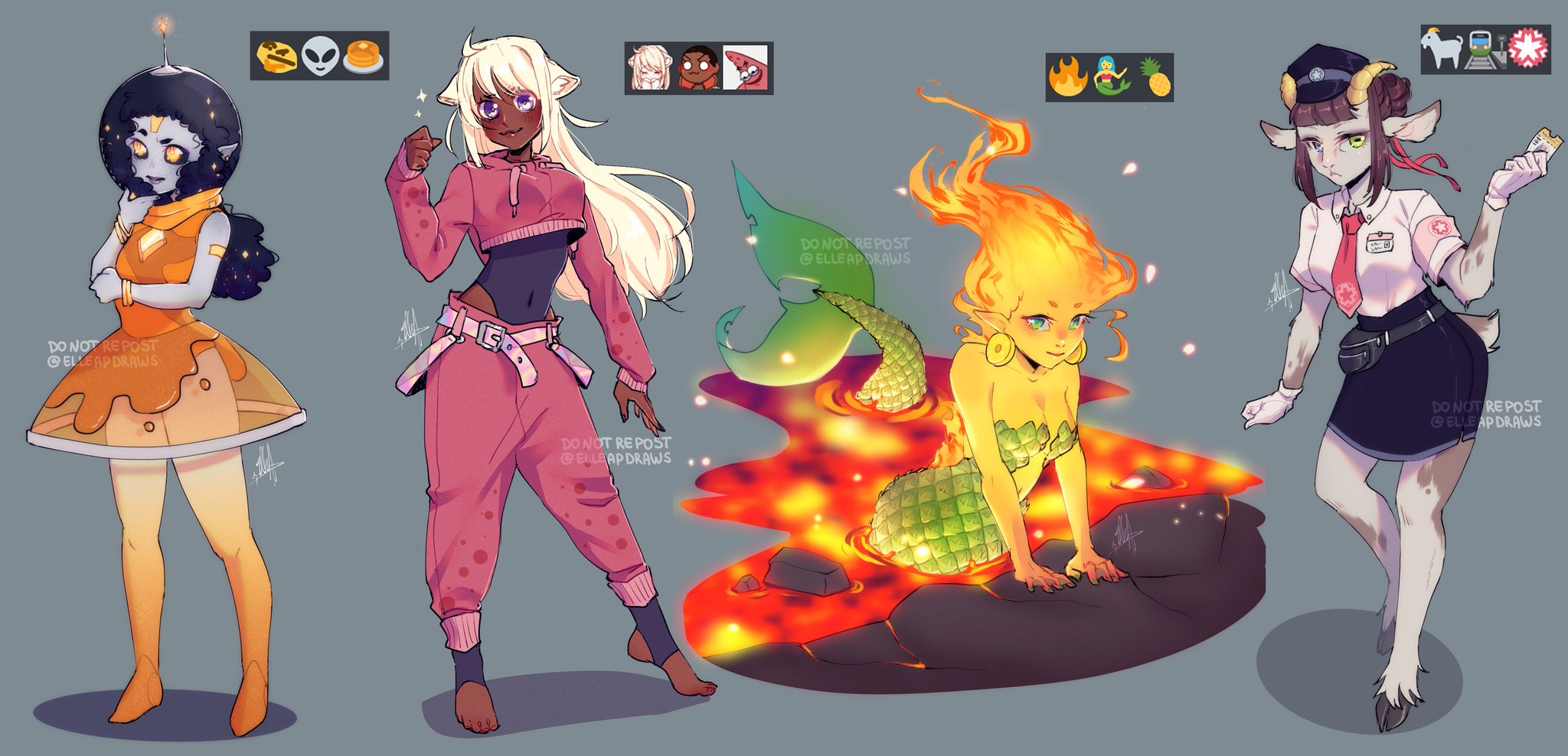 elleap on Twitter: "i wanted to get back to drawing, so i made a lil challenge with friends and ...