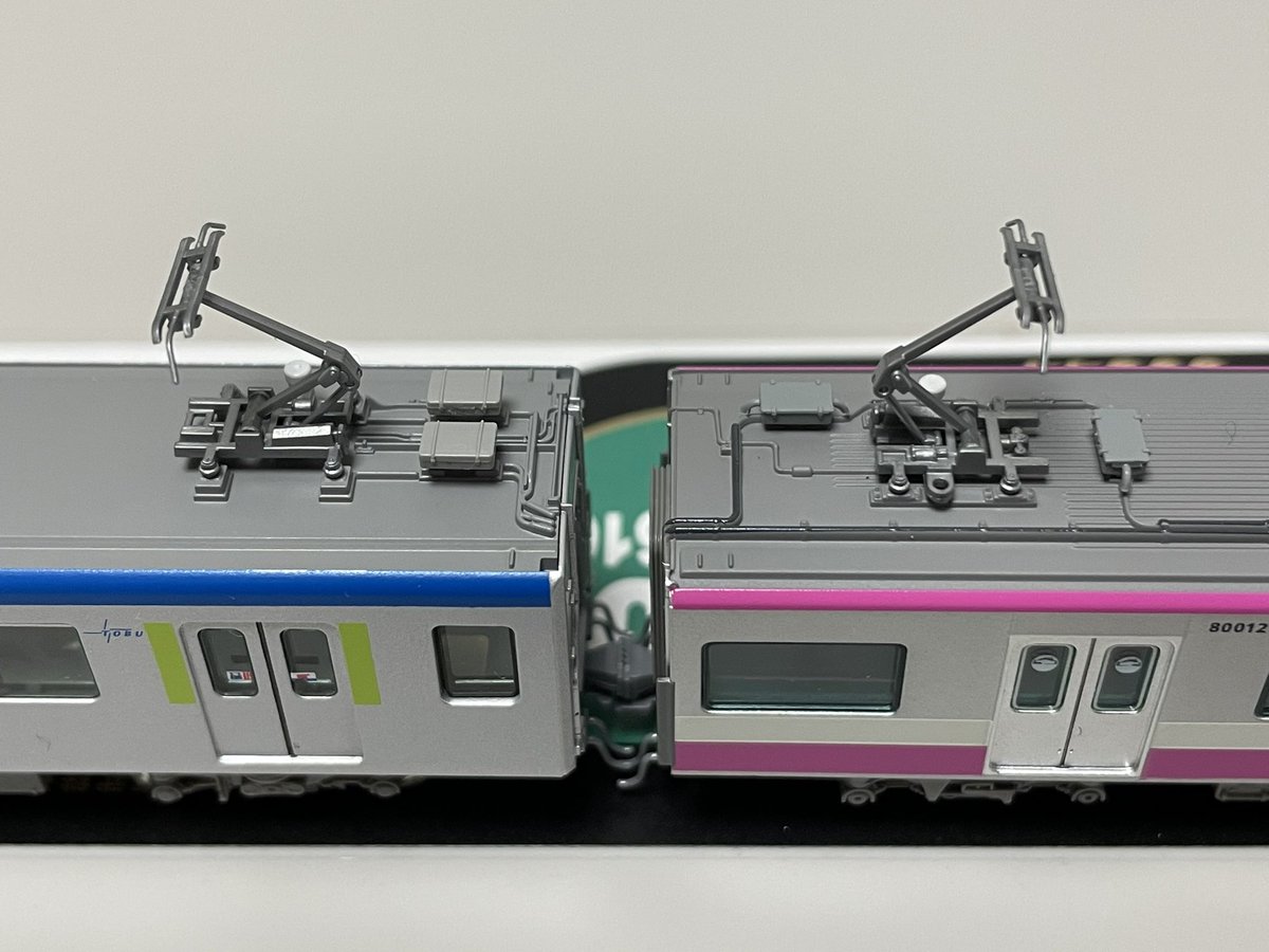 珊瑚検修区 on Twitter: "新京成80000にPT7131-Cを付けて東武60000にPT7112-Cを付けた GMの屋根は避雷器モールドだから消すのが面倒やね…