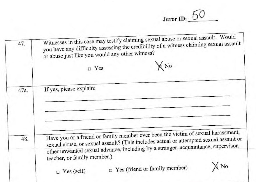 Adam Klasfeld on Twitter: "He is asked about question 48 and his "No" answer. https://t.co ...
