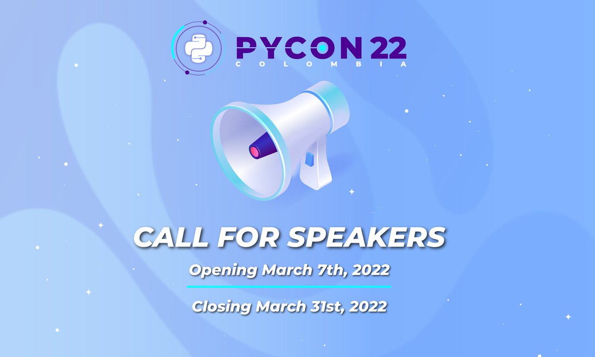 PyCon Colombia on Twitter: "🐍🐍 Are you an expert Python programmer, and want to share it with ...