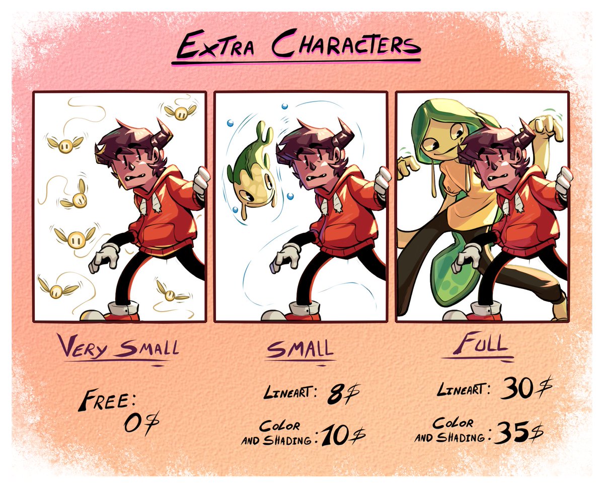 「voy a dibujar mas a estos personajes así que vayan acostumbr」-ief ...