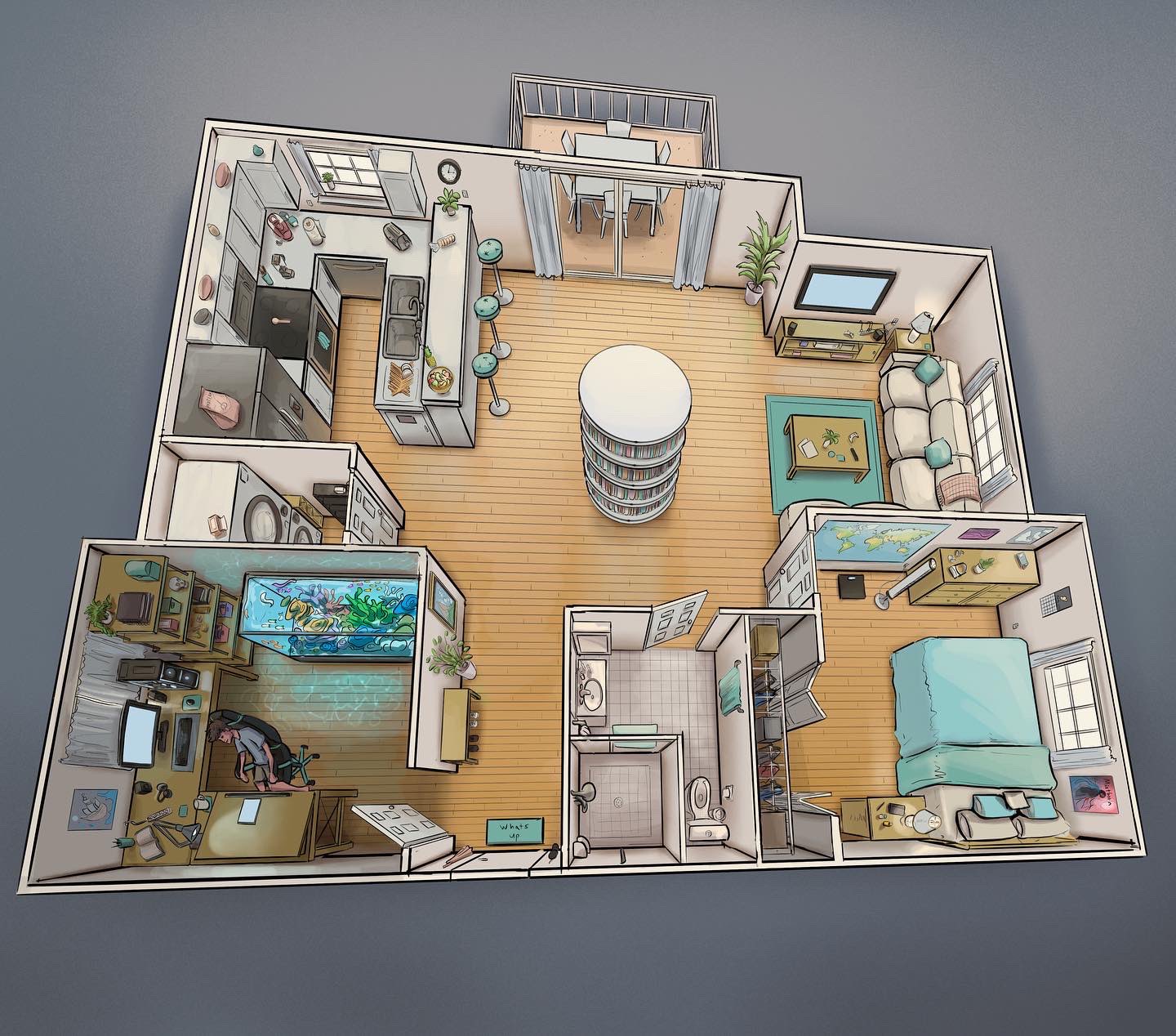 Dream House Inside Drawing