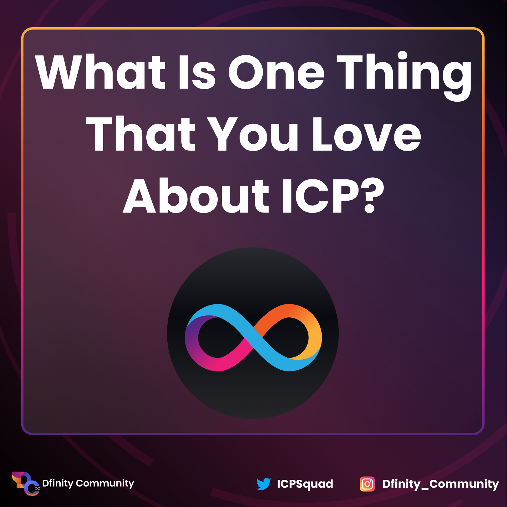 Dfinity Community ∞ on Twitter: "What's your favorite thing about #ICP?…