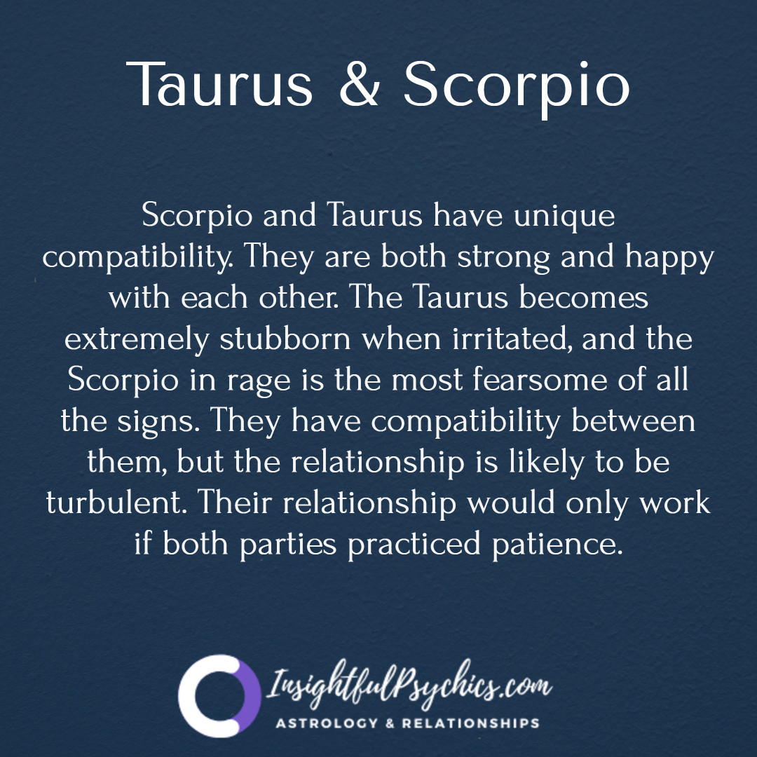 Taurus And Scorpio Compatibility