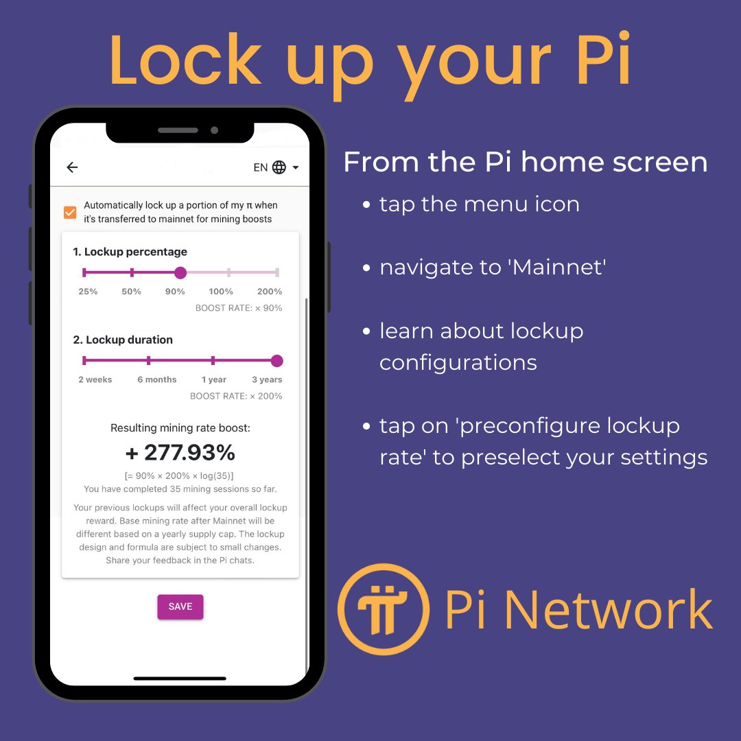 Pi Network on Twitter: "It's time to set your lockup configurations! Visit your Pi Network app ...