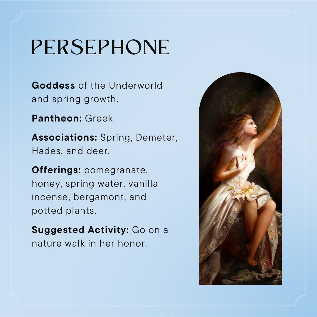 Persephone Goddess Of The Underworld And Spring