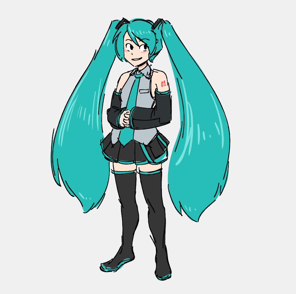 「its miku day, heres a miku i drew for @S」|Marie Lum 林 ♿のイラスト