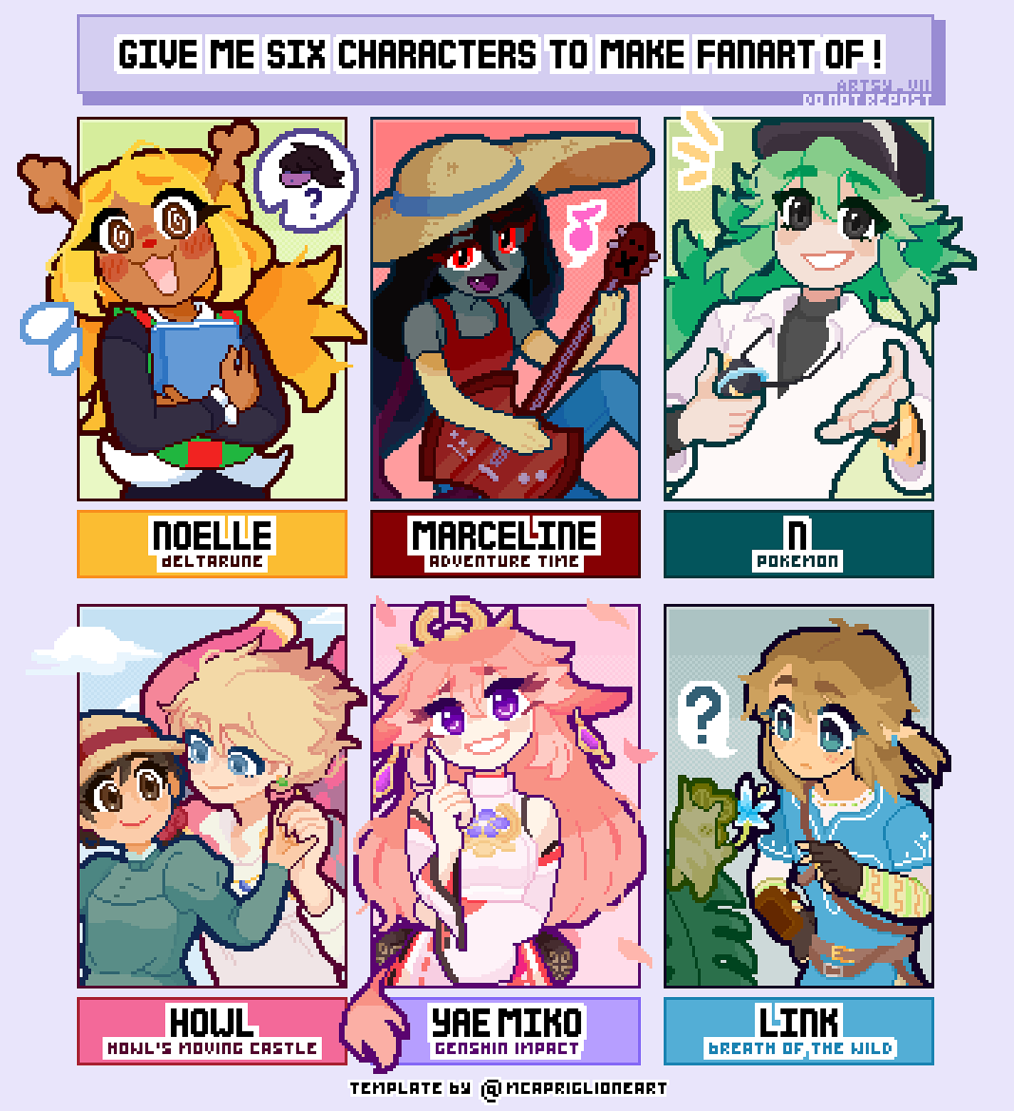 Png 6 Fanarts Template Six Fanarts Challenge — Weasyl