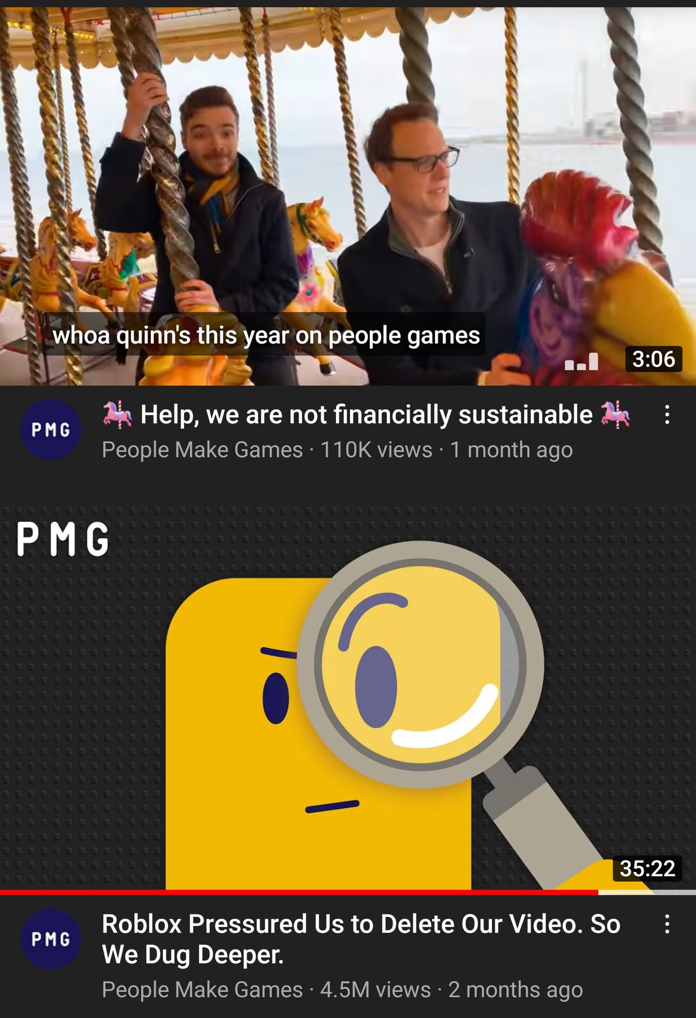 Plasmanode on Twitter: "Don't mean to be petty but looks like People Make Games is going broke ...