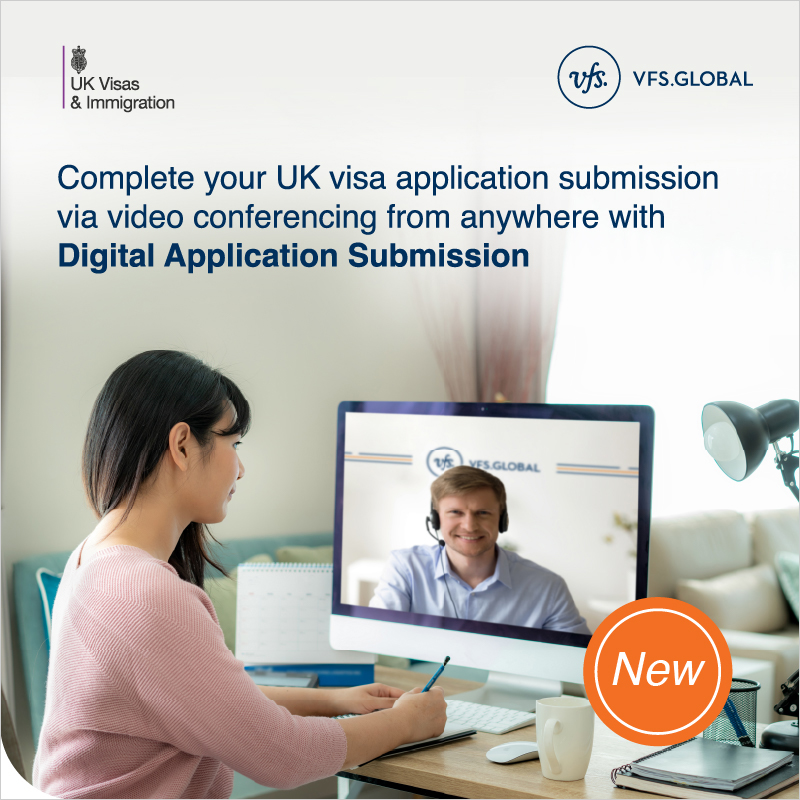 VFS Global on Twitter: "Submit your UK visa application via video conferencing from the location ...