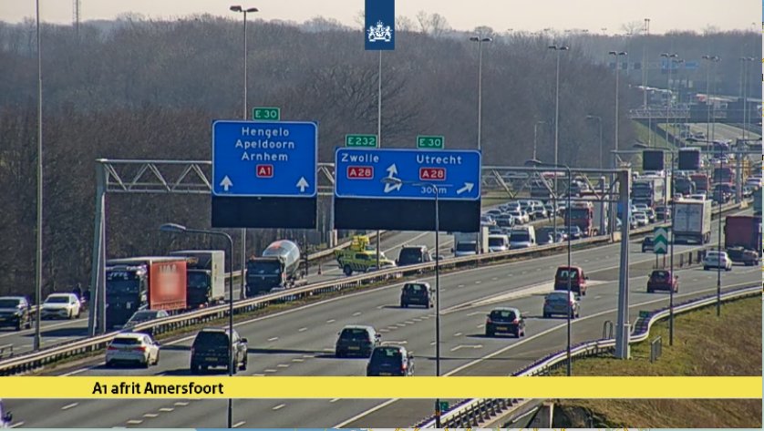 Rijkswaterstaat Verkeersinformatie on Twitter: " | Ongeval met meerdere voertuigen op de #A1 bij ...