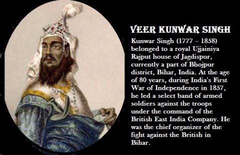 Did you know? (1) The Rajput King "Babu Kunwar Singh Parmar" was a ...