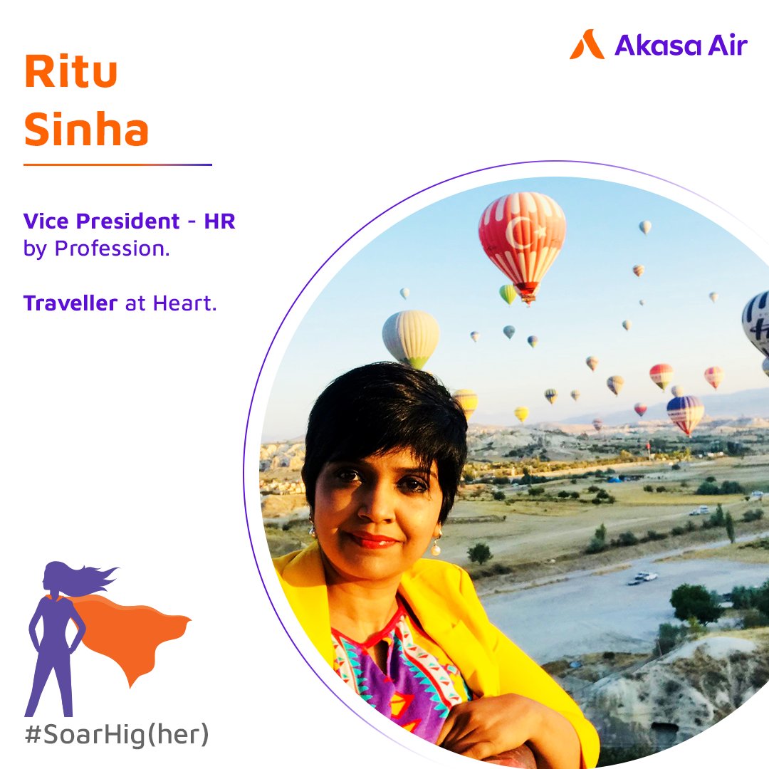 Akasa Air on Twitter: "Introducing Ritu Sinha, VP – Human Resources. “I love travelling to ...
