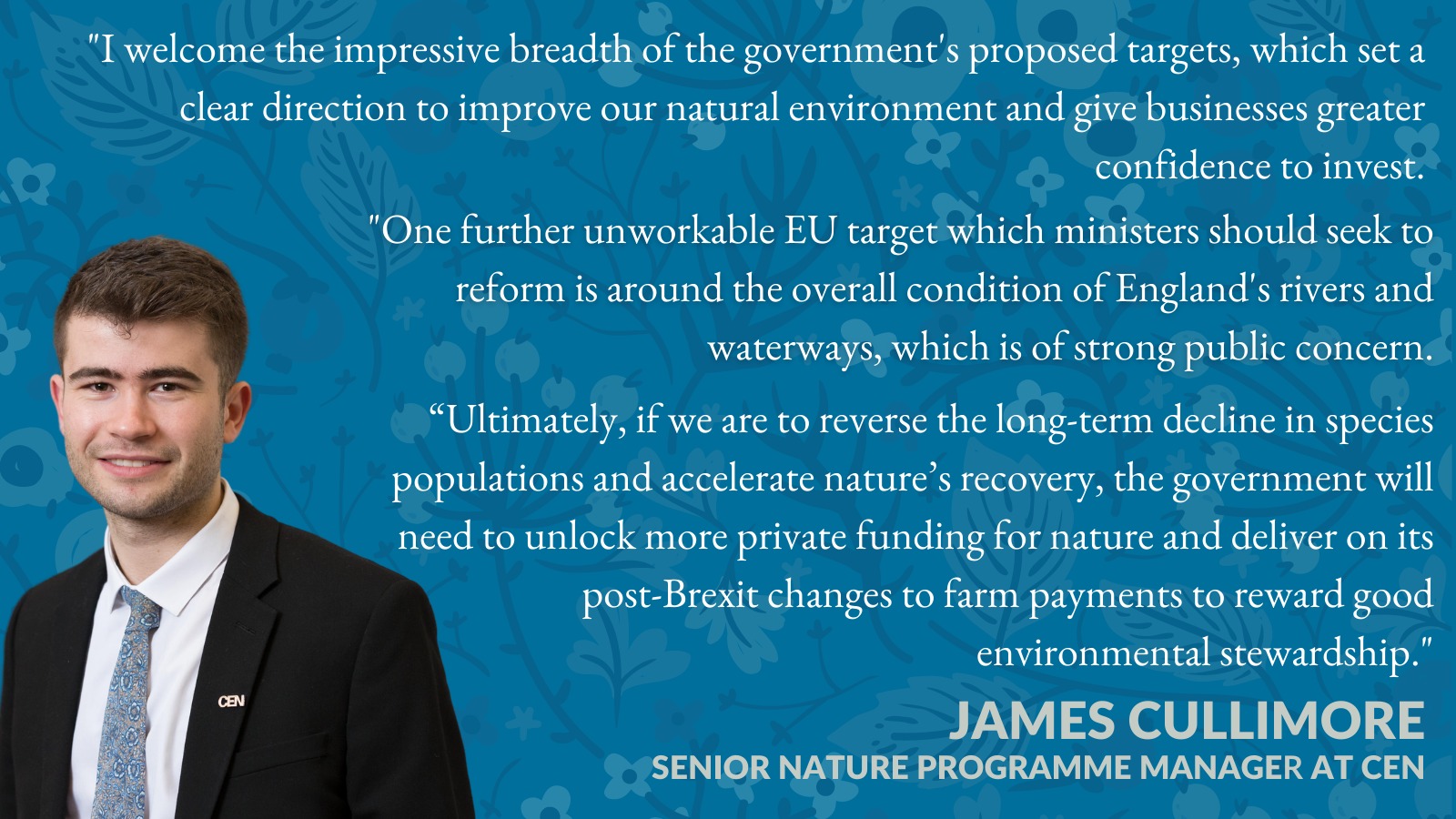 Conservative Environment Network on Twitter: "🗣️ CEN's Nature Spokesperson, @JECullimore, on the ...