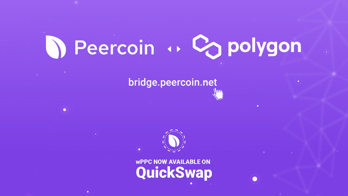 Wrapped Peercoin (wPPC) has arrived on Polygon, now listed on QuickSwap ...