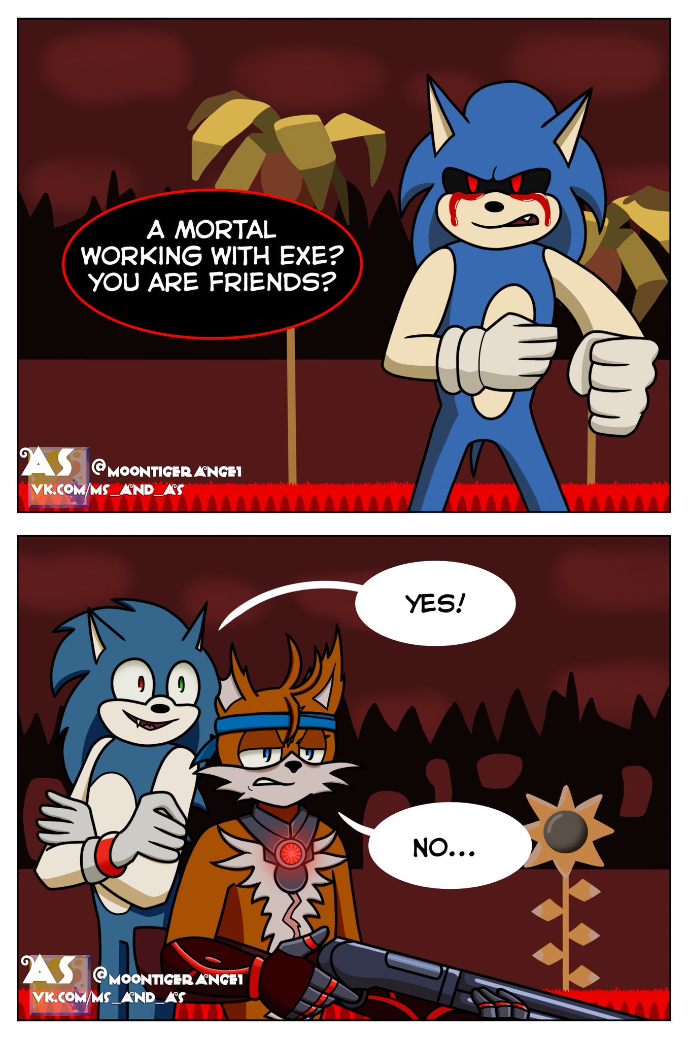 MoonTigerAnge🇺🇦 on Twitter: "Sonic the Hunter EXE and Tail the Executioner work together to ...