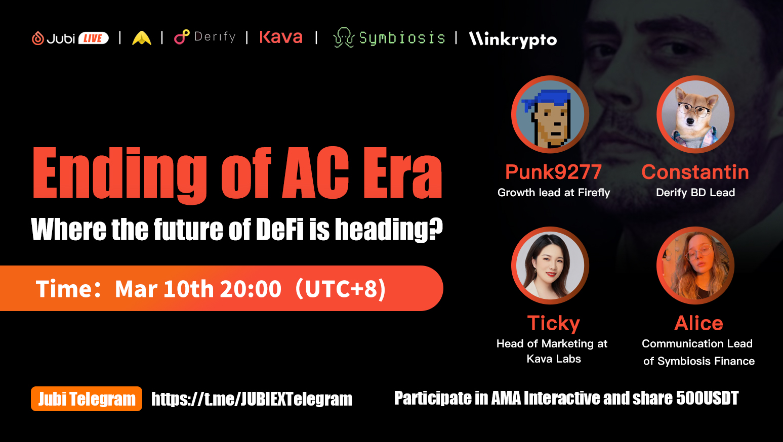 JUBI on Twitter: "📢AMA with @fireflyprotocol @DerifyProtocol @KavaChinese @symbiosis_fi ...