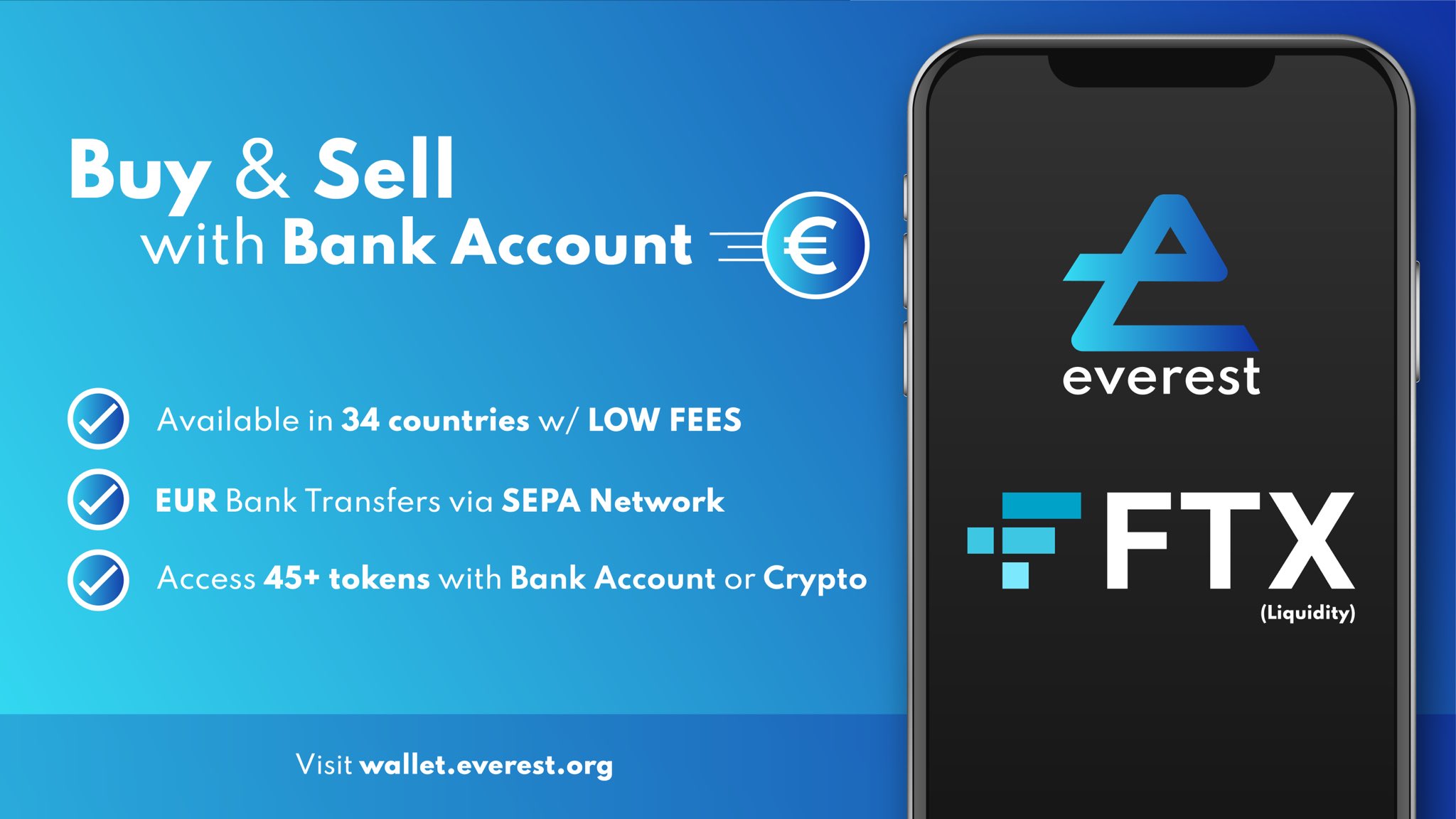 Everest 🏔 on Twitter: "FTX & Everest finalized integrations to enable #EverWallet users to buy ...