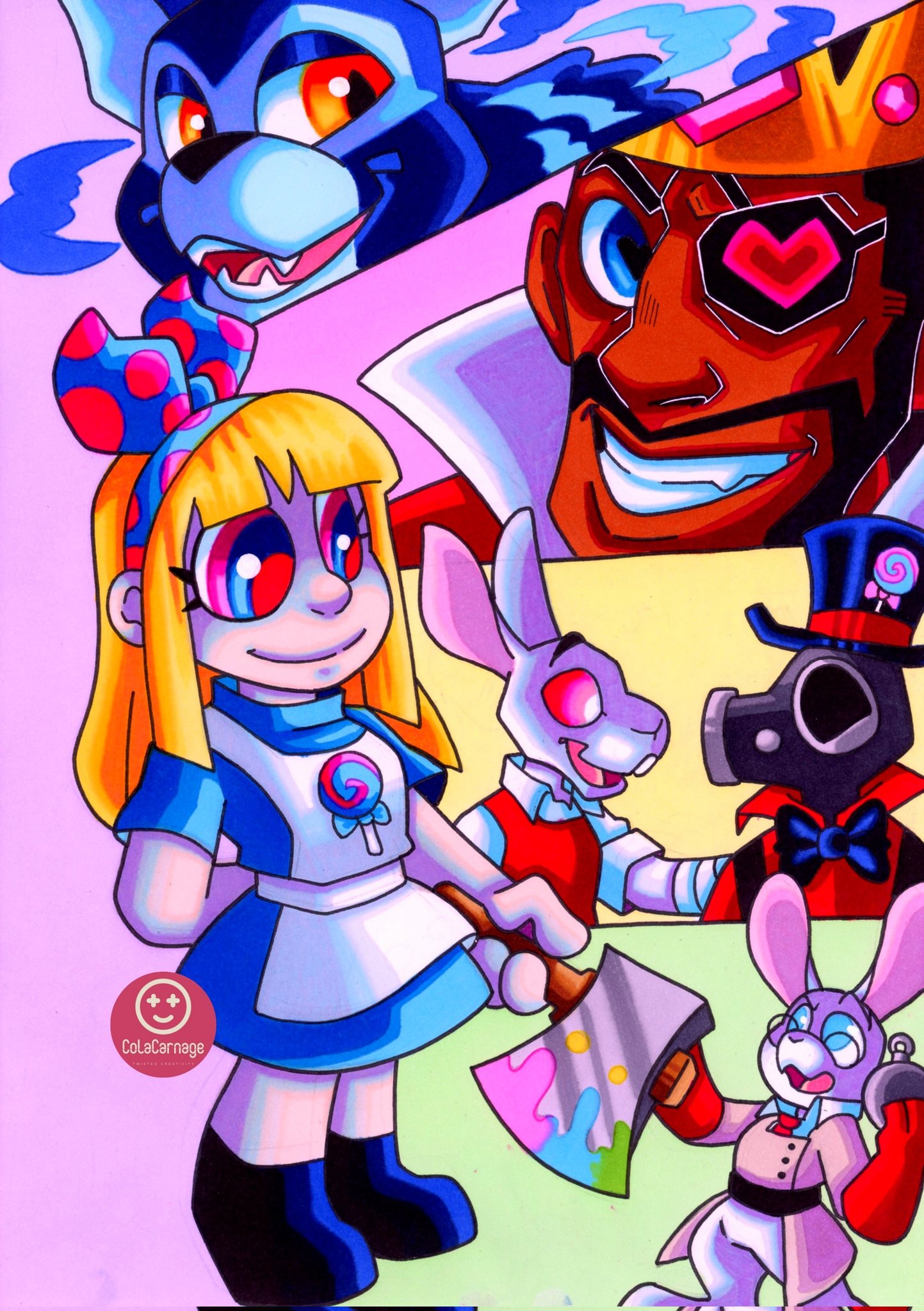 Twisted Alice In Wonderland Cat