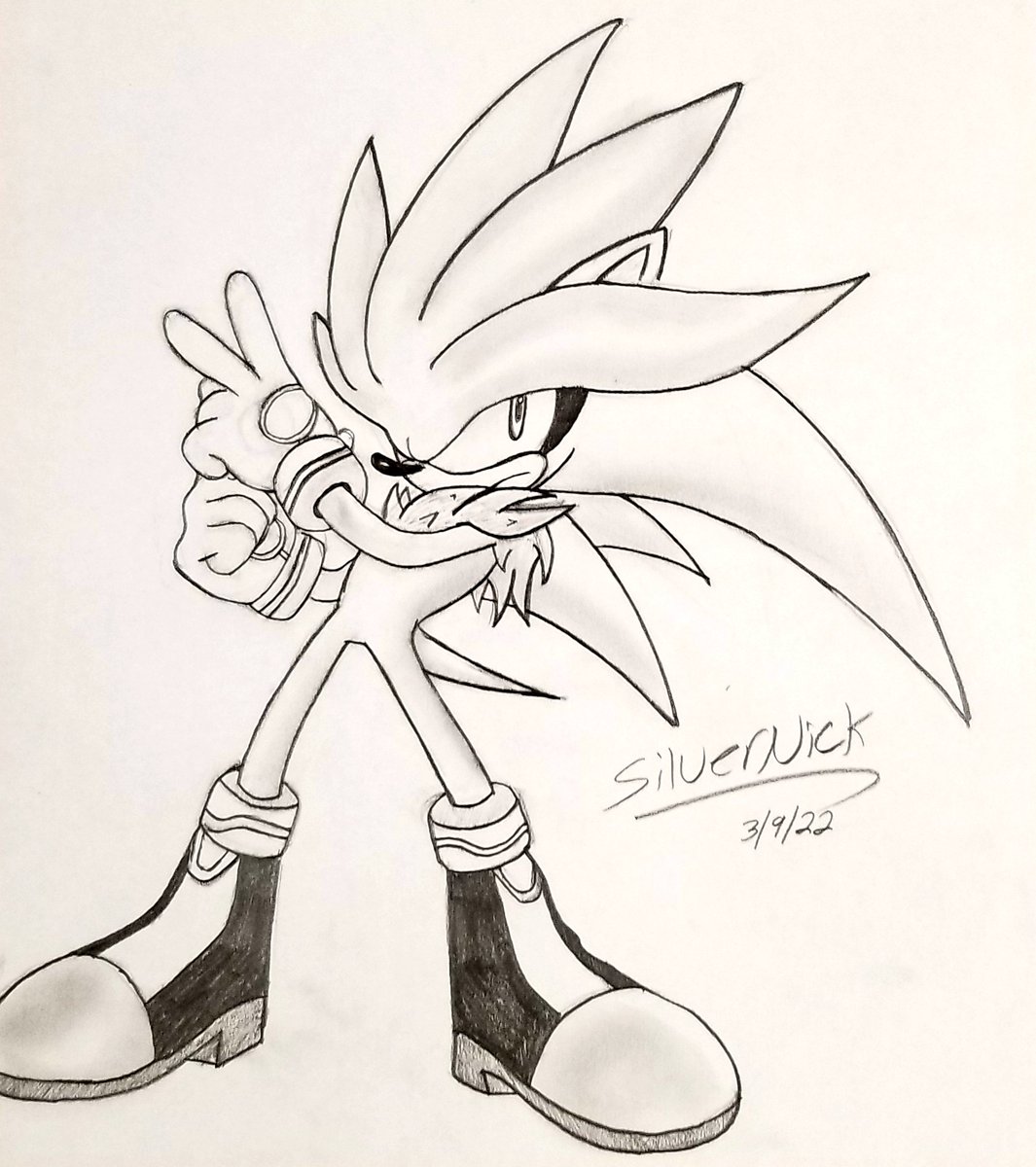 How To Draw Silver The Hedgehog Easy